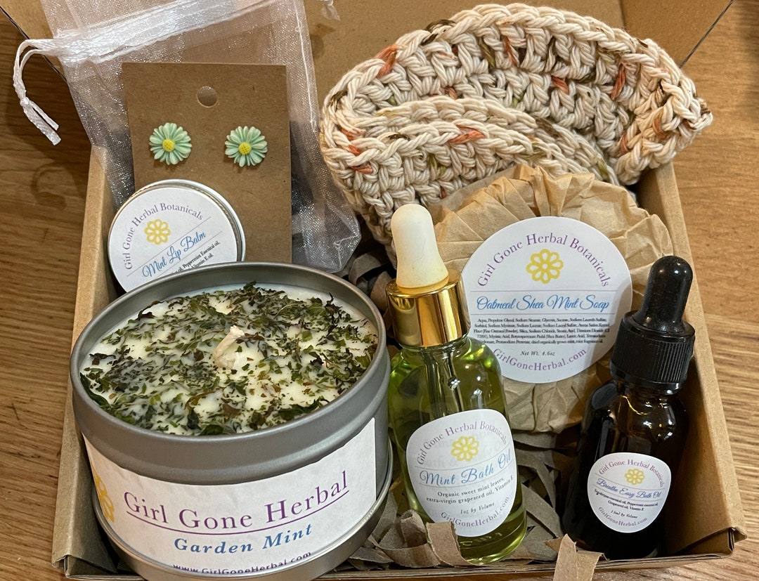 Mint Condition Spa Gift Box, Gardener Gift, Self Care Kit, Invigorating ...