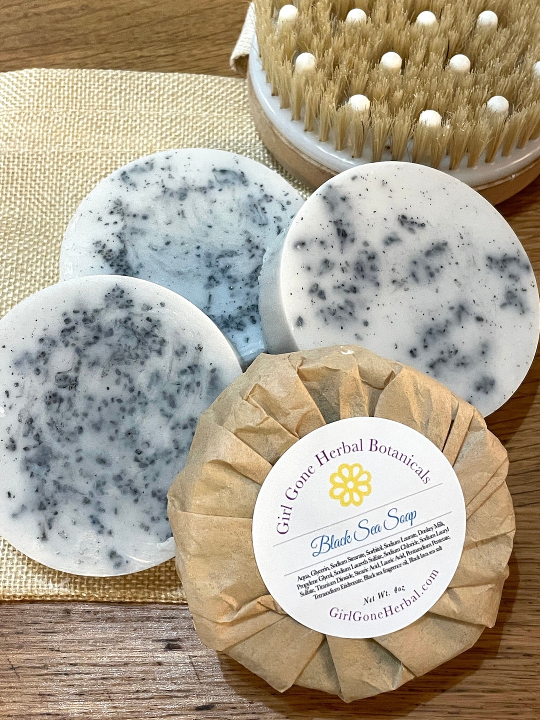 Black Sea Donkey Milk Soap, Black Lava Sea Salt Soap, Handmade ...