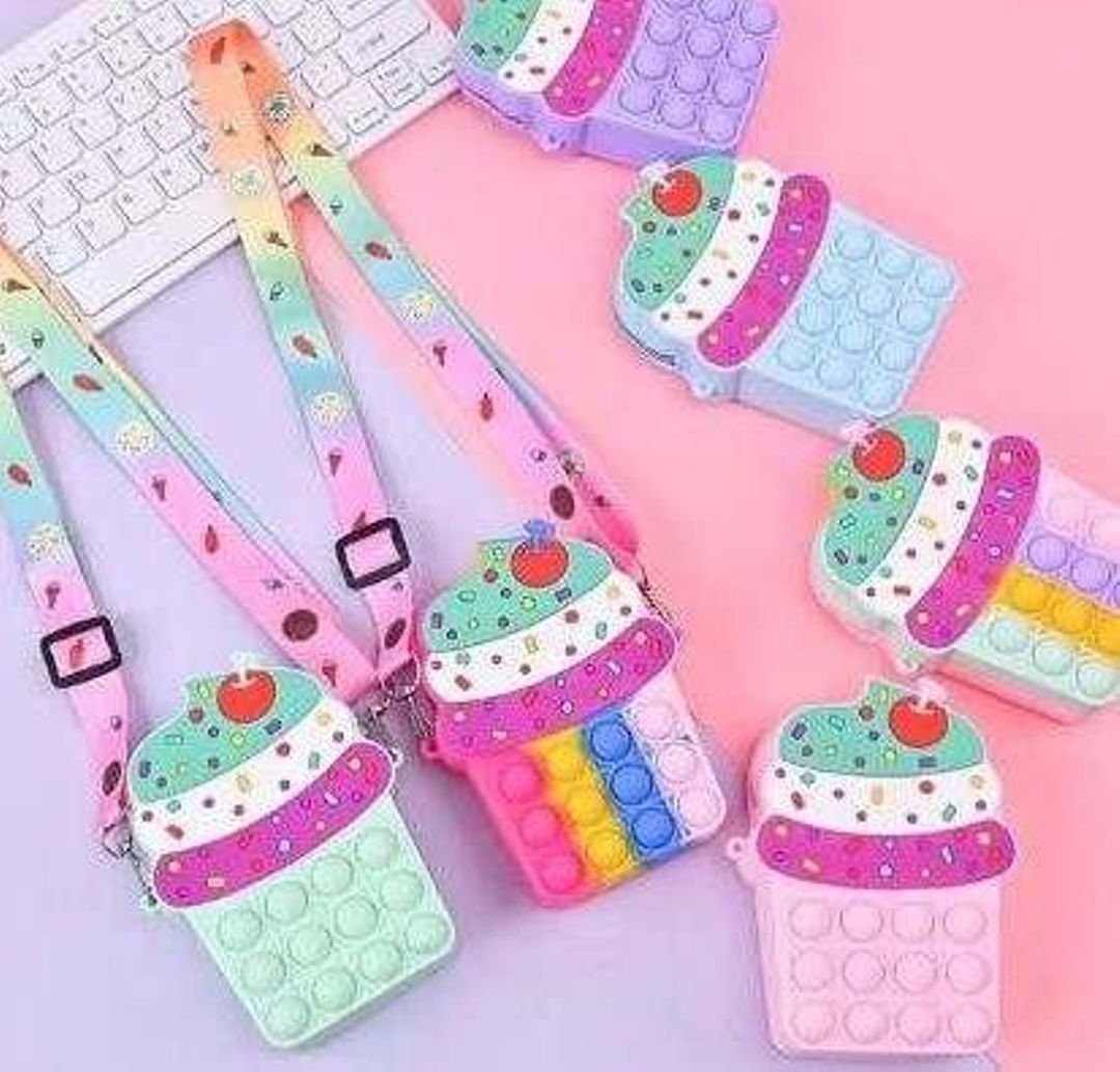 Little Wallet Shoulder Tote Bag Bubbles Purse Gift Bubble Pop Fidget ...