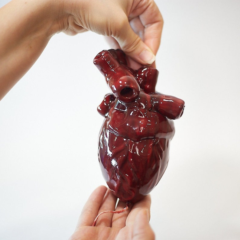 3D Anatomical Heart Carved Candle Real Red Bloody Human | Etsy