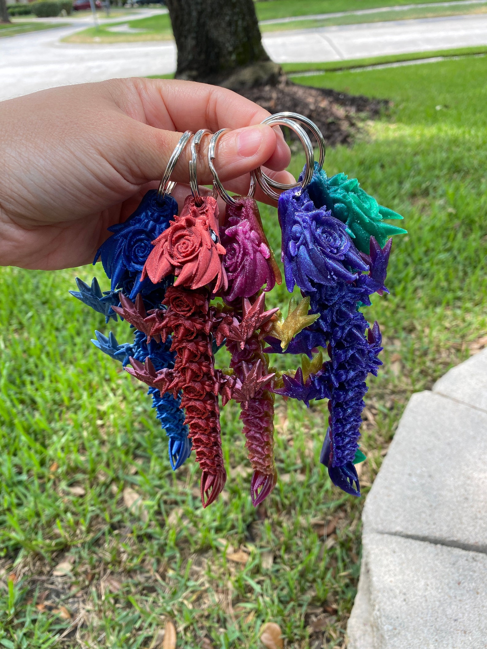 Baby Dragon Keychains RTS - Etsy