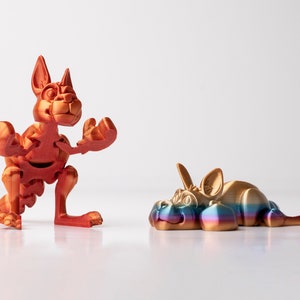 Boxing Kangaroo 3D Printed made to Order Articulated Fidget Sensory Toy ...