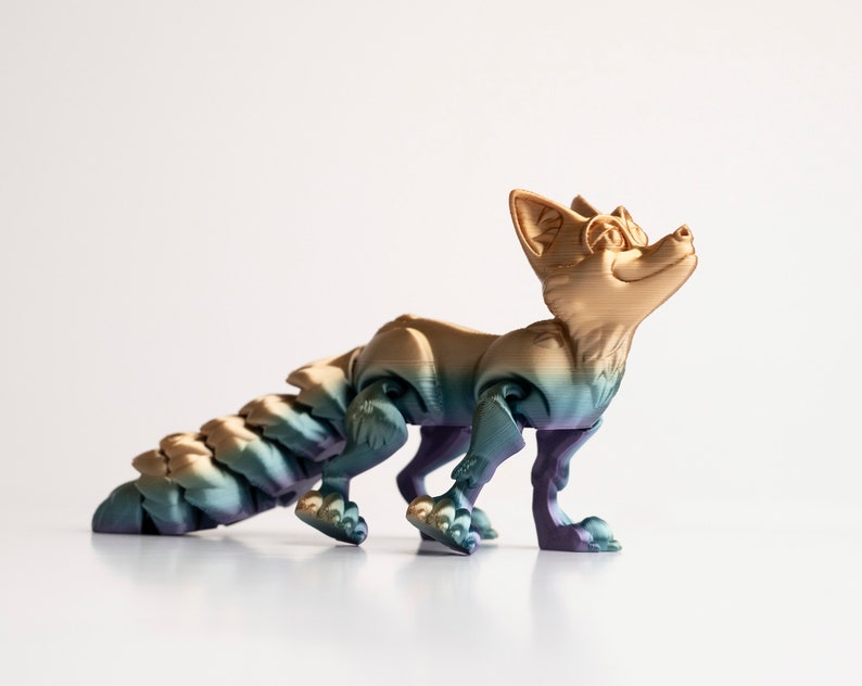 Flexi Fox 3D Printed made to Order Articulated Fidget - Etsy