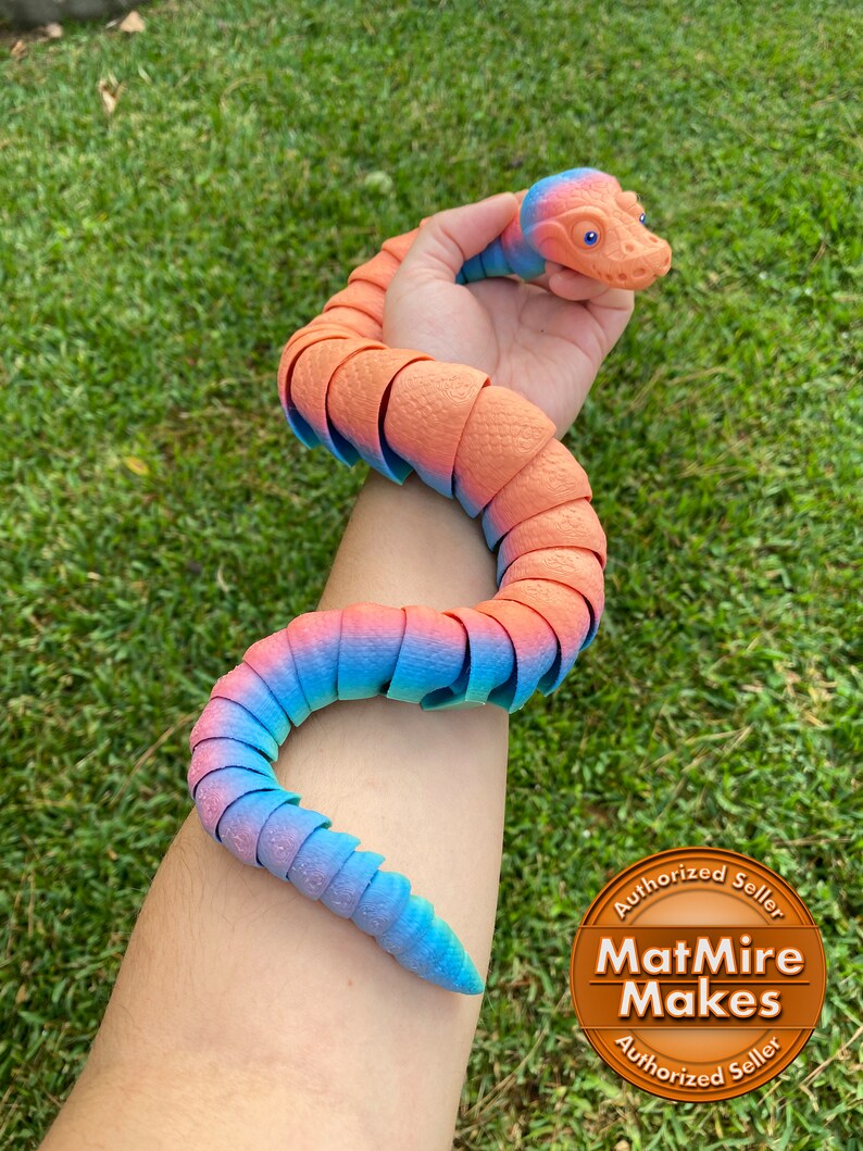 Python Snake 3d Printed made to Order Matmire Makes Snake - Etsy