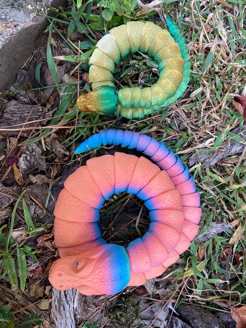 Python Snake 3d Printed made to Order Matmire Makes Snake - Etsy