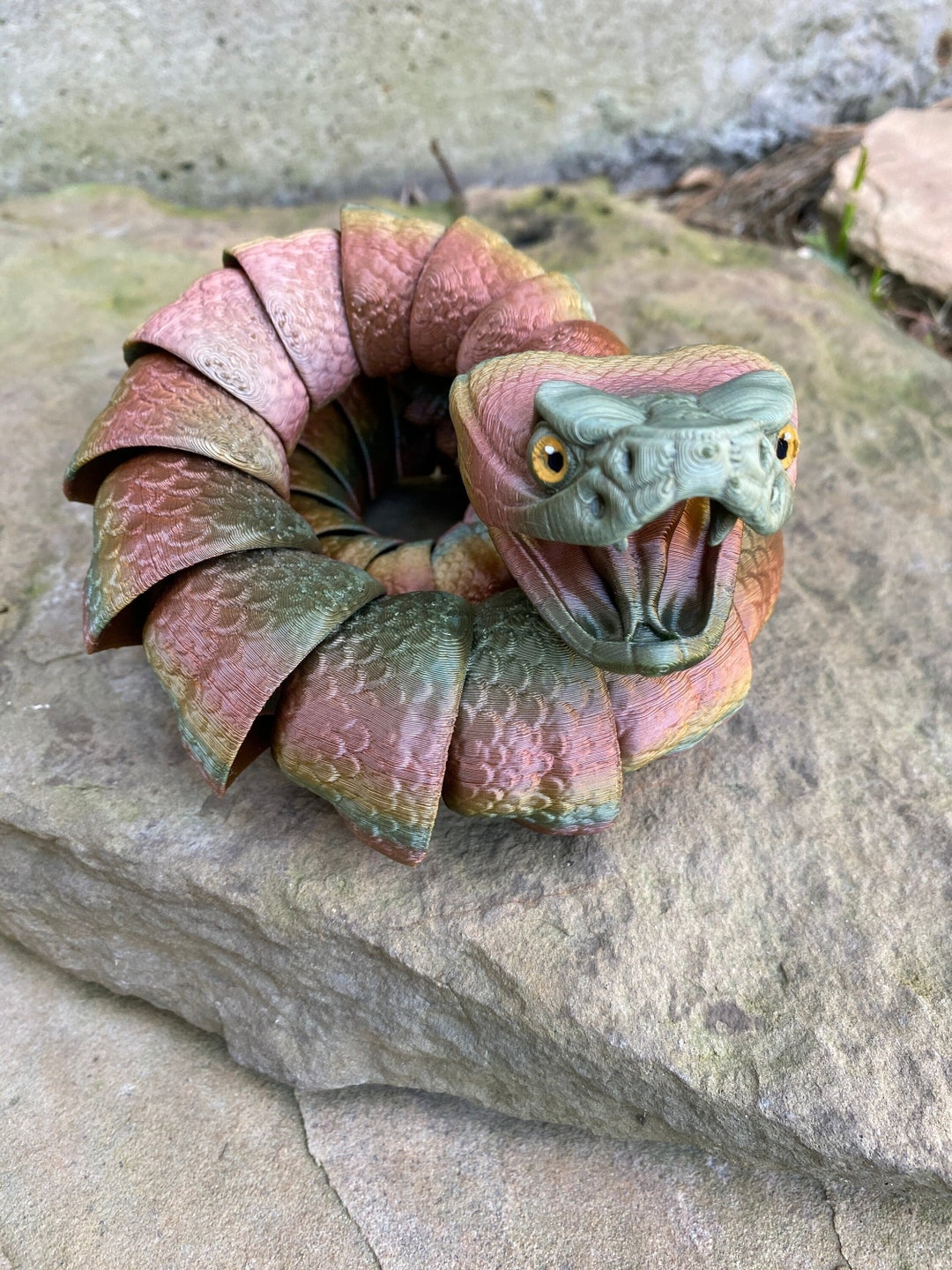 Rattle Snake 3d Printed made to Order Matmire Makes Snake Articulated ...