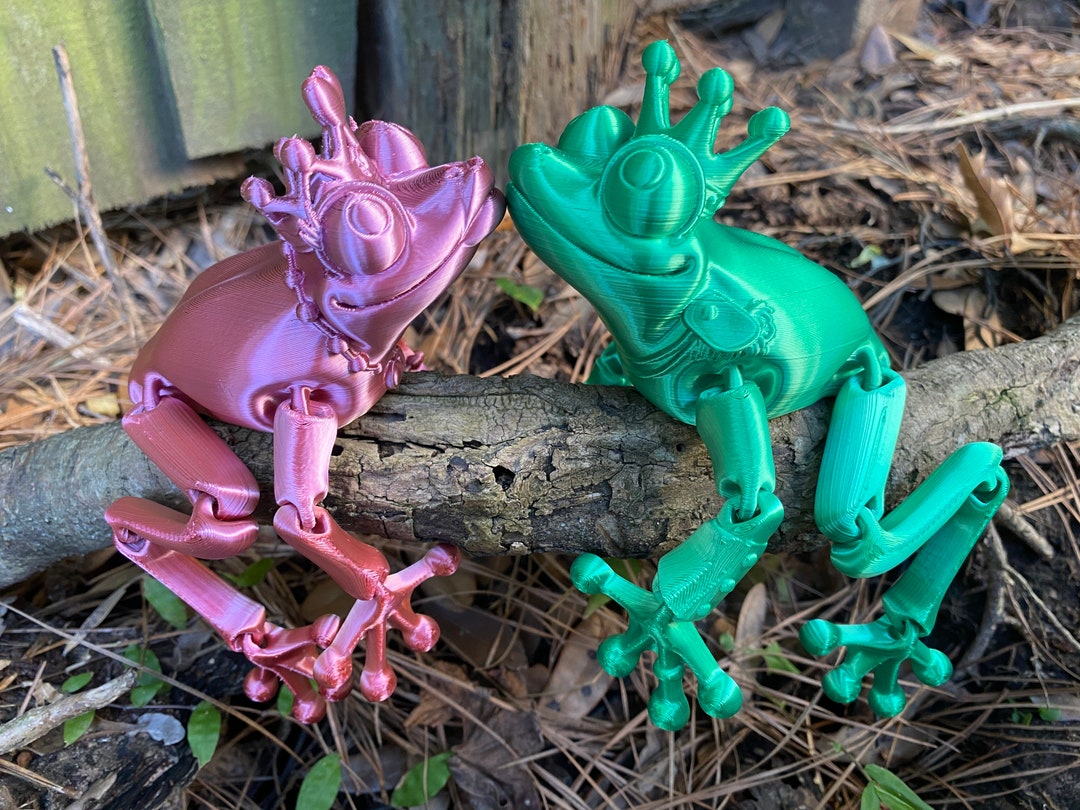 Prince & Princess Frogs made to Order Flexi Frog Articulated Fidget ...