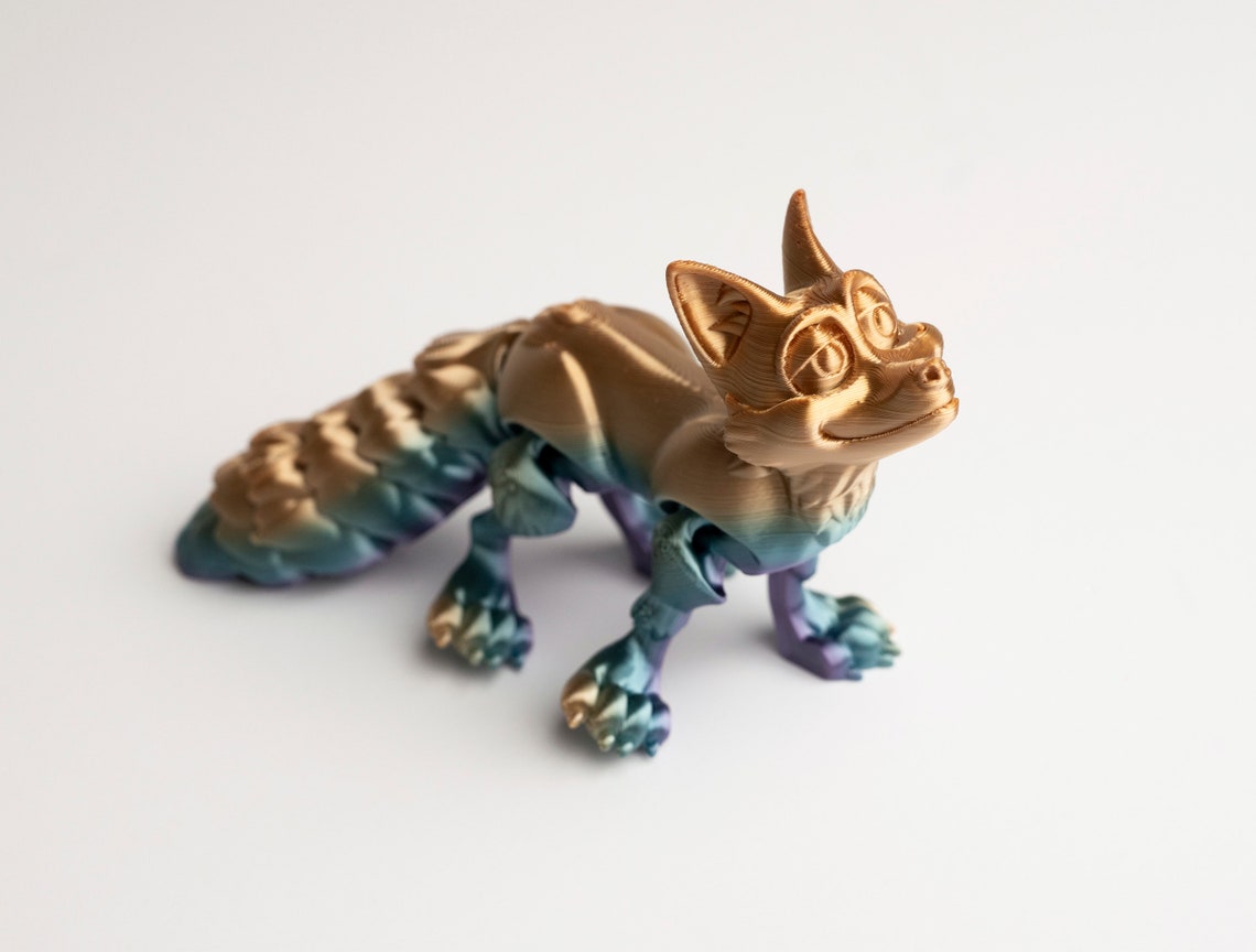 Flexi Fox 3D Printed made to Order Articulated Fidget - Etsy