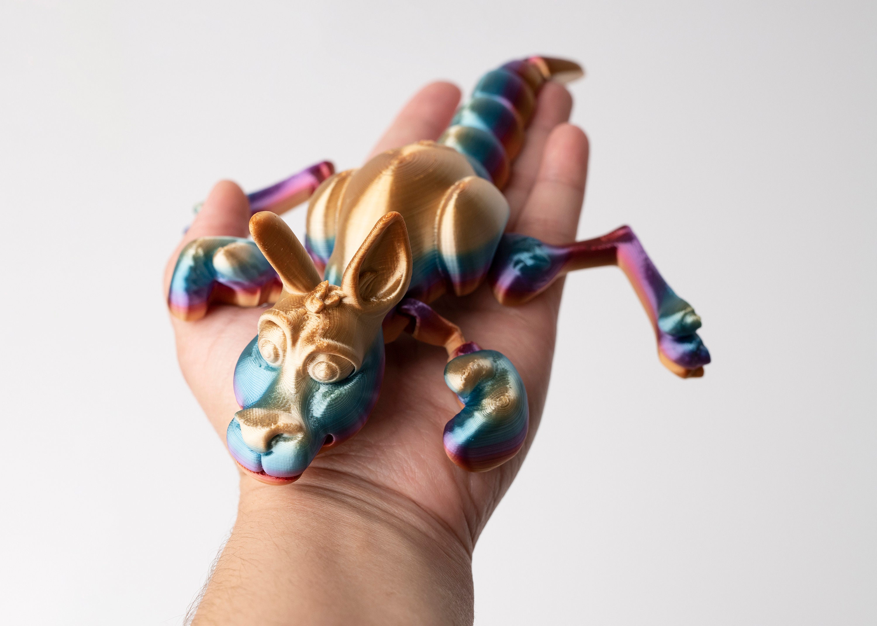 Boxing Kangaroo 3D Printed made to Order Articulated Fidget - Etsy