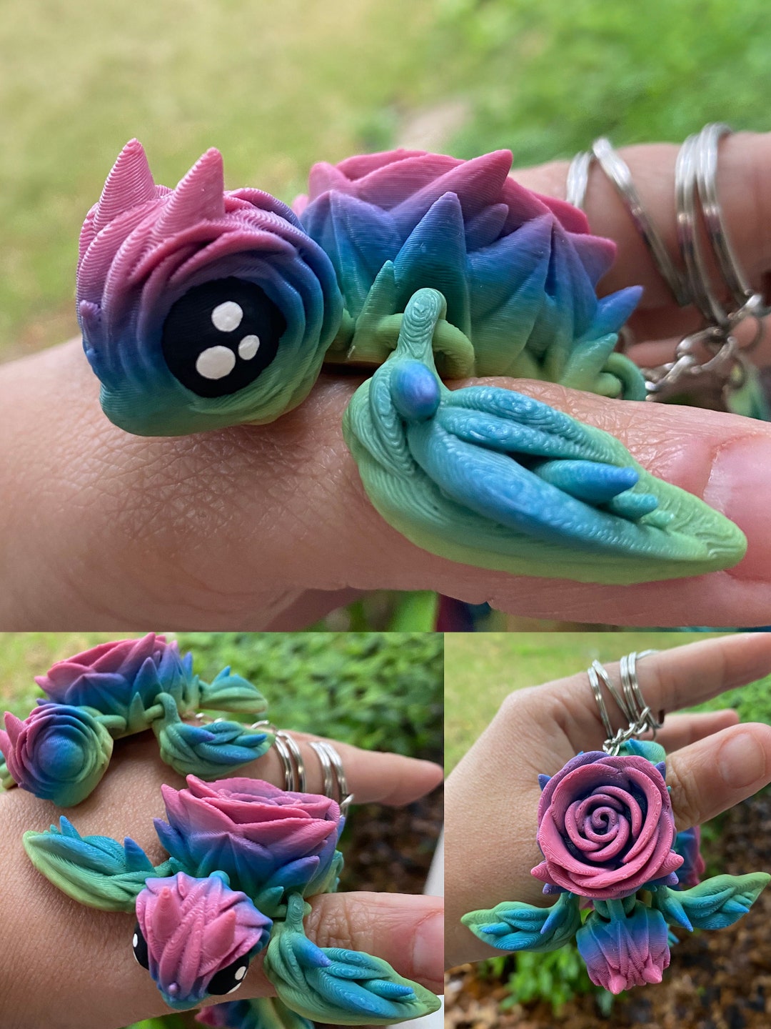 Turtle Keychains RTS Articulated Turtle Fidget Sensory Keychain - Etsy