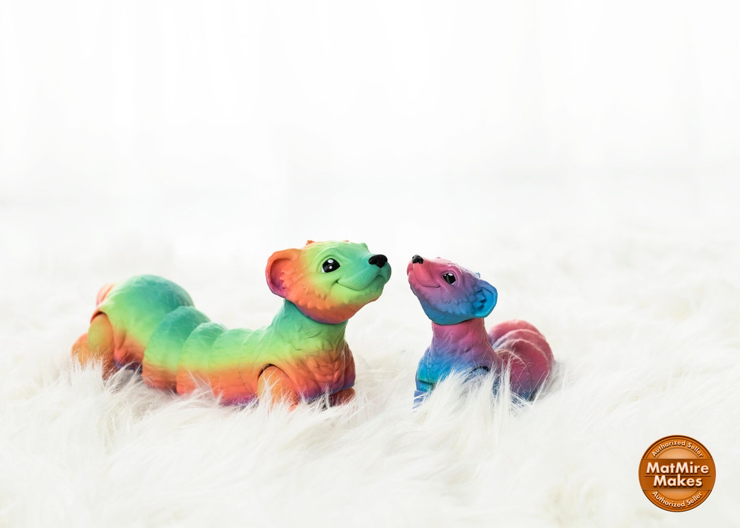 Ferret Articulated Fidget made to Order Sensory Ferret, Desk Toy, 3d ...