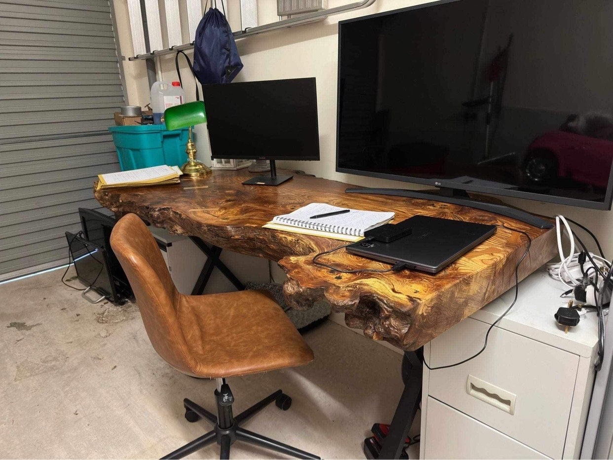 Live Edge Burr Elm Dining Table - Etsy UK