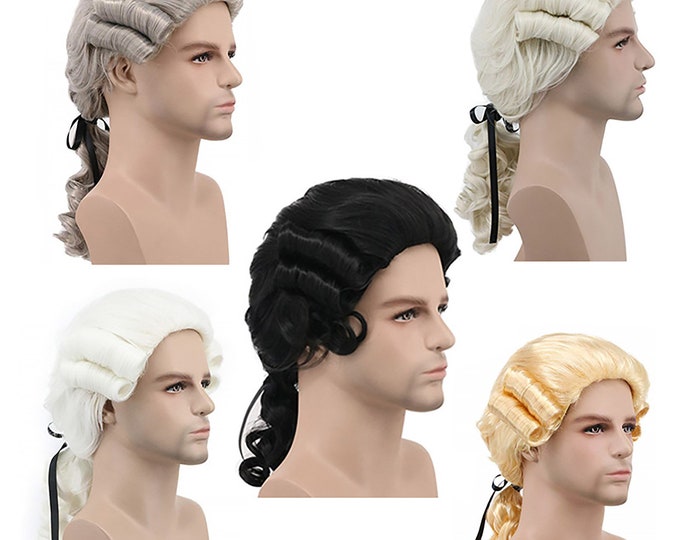 WIG monseigneur Man Wig Rococo 18th Century Colonial Reenactment ...