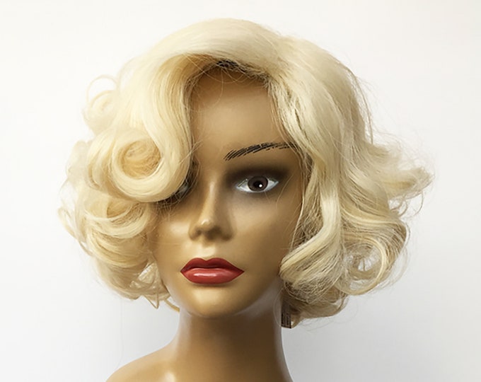 50's Style Short Marilyn Monroe Blonde Costume Wig 01-7-marilyn-613 - Etsy