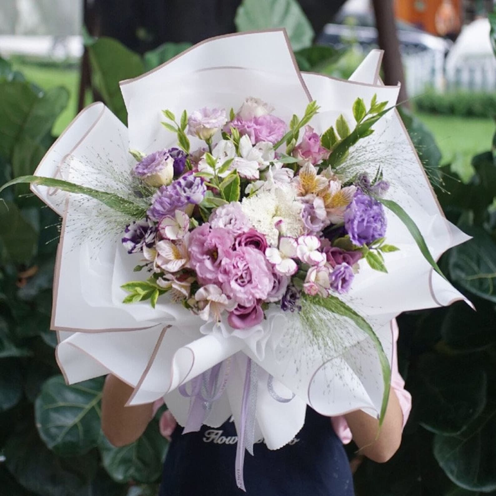 Matte Sheets With Golden Edge Flower Wrapping Papergift - Etsy