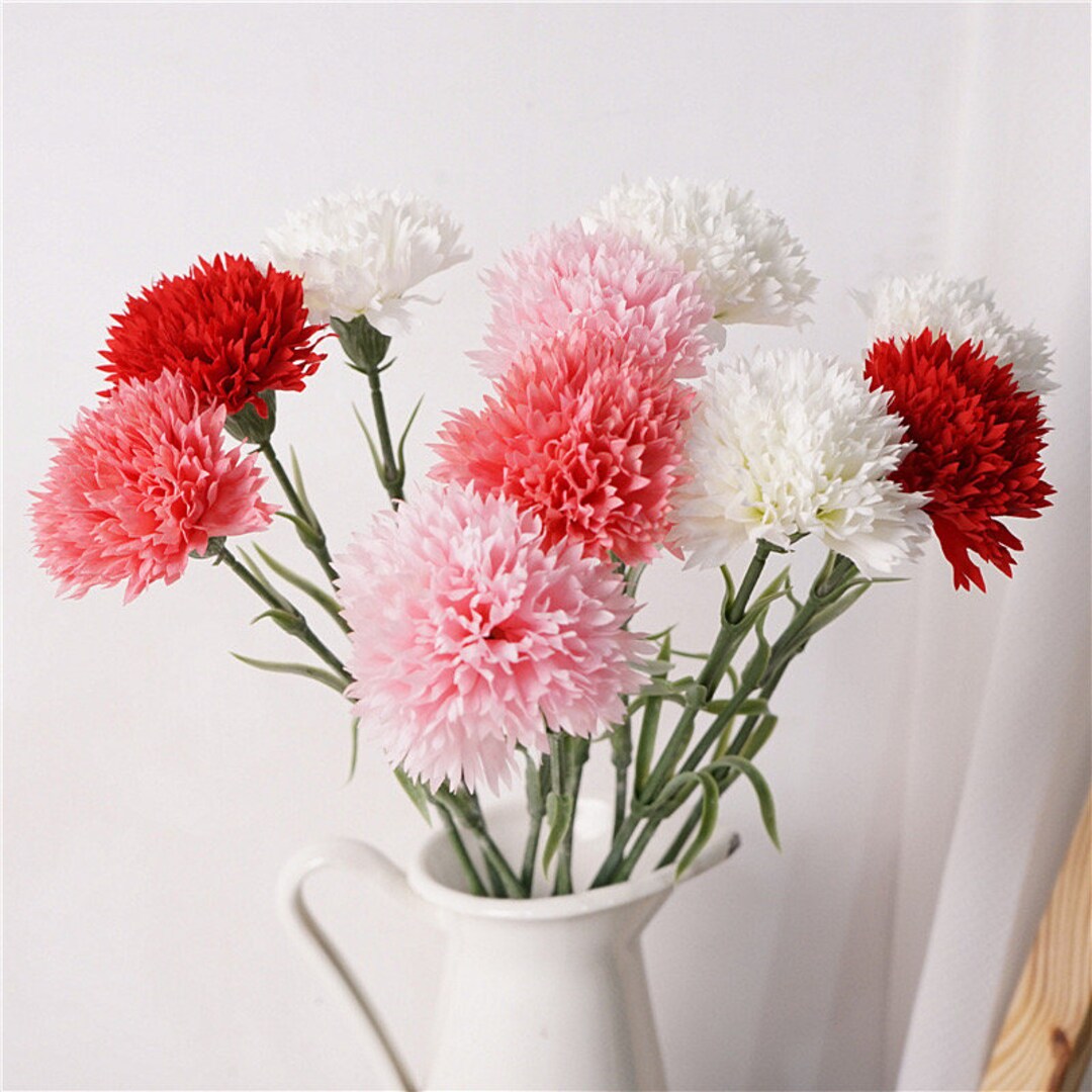 19.7" Real Touch Carnation Artificial Faux Flower Home Decor Flower in ...
