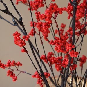 Berry Branch Artificial Faux Plants Home Decor Plant in 2 Colors for ...