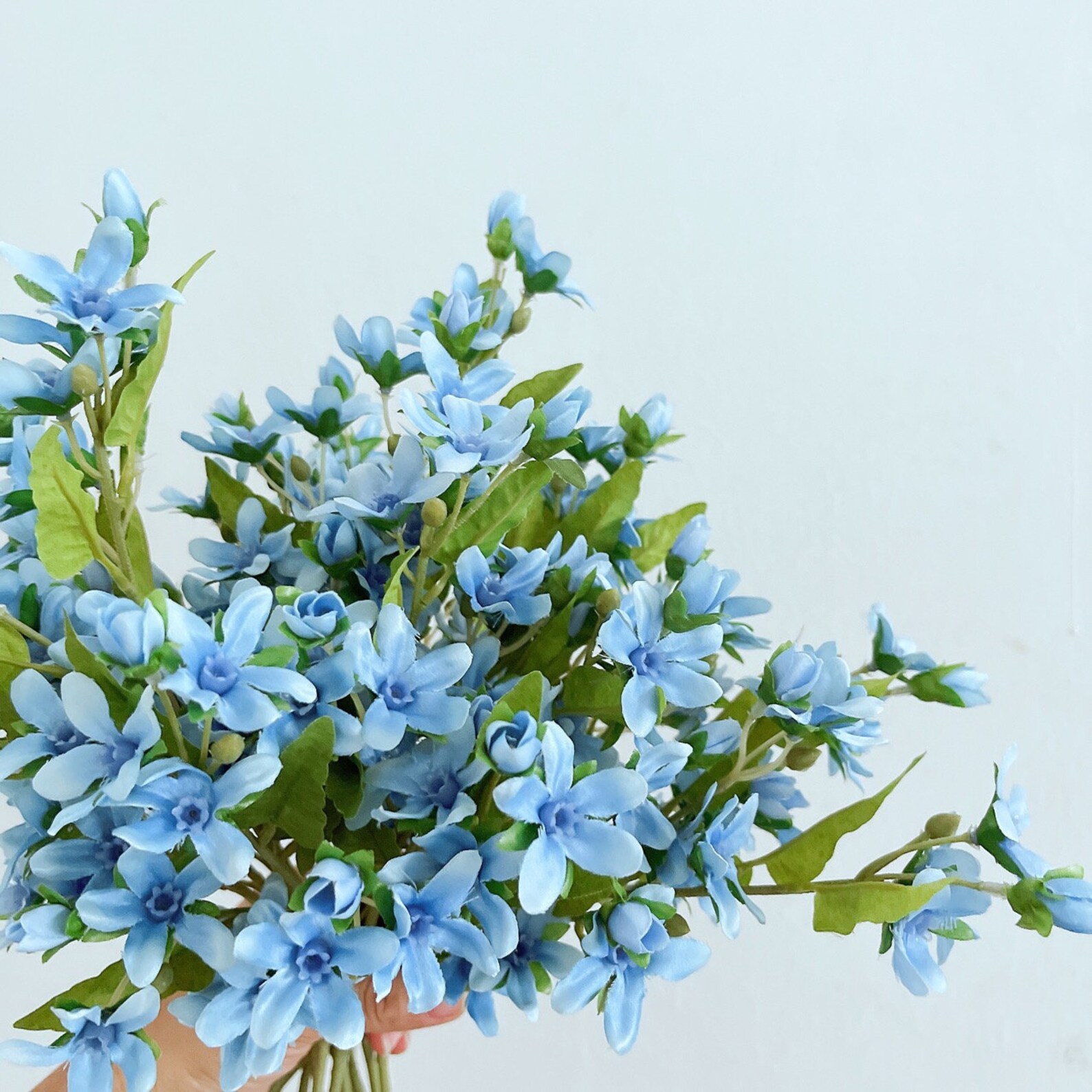 11.8" Blue Milkweed Artificial Faux Flower , Home Decor Flower , for ...