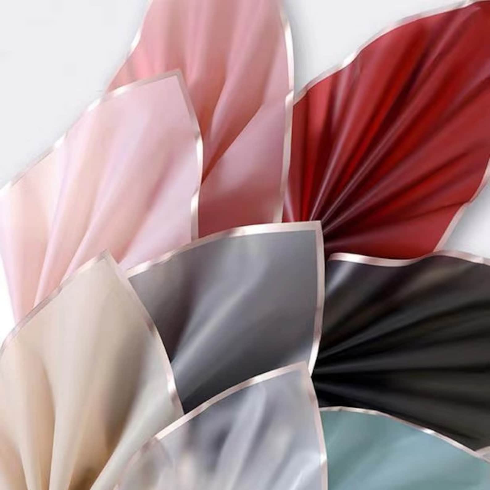 Matte Sheets With Golden Edge Flower Wrapping Papergift - Etsy