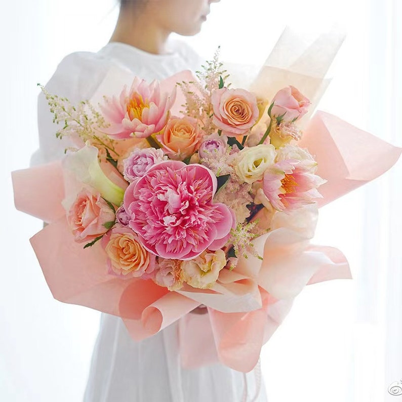 Matte Sheets Flower Wrapping Paper，gift Packing，waterproof，korean Style ...