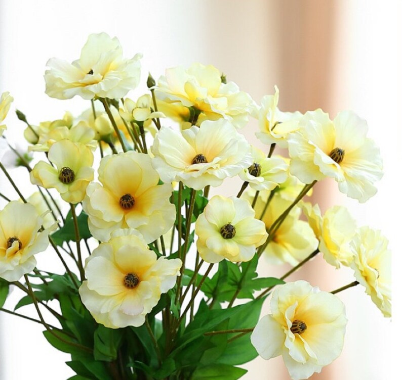 19.7"(overall Length) Butterfly Ranunculus Asiaticus Artificial Faux ...