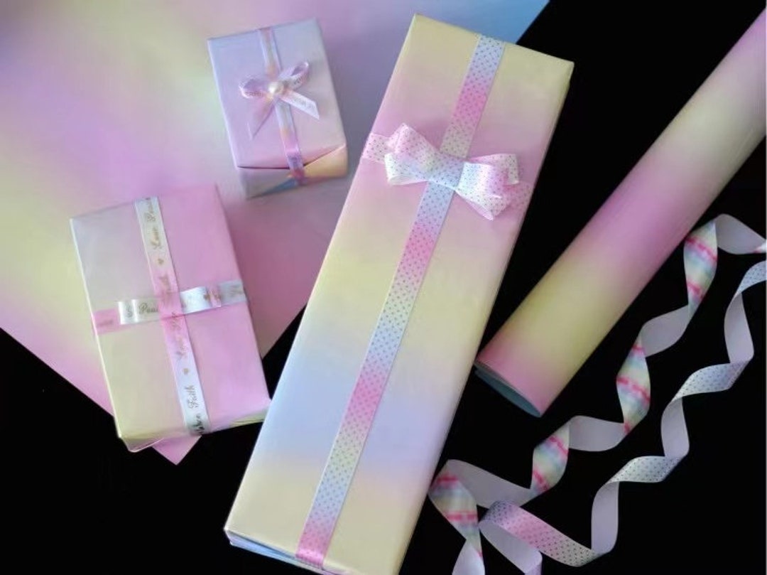 Matte Brown Paper With the Rainbow Gradient Sky and Cloud Pattern ...
