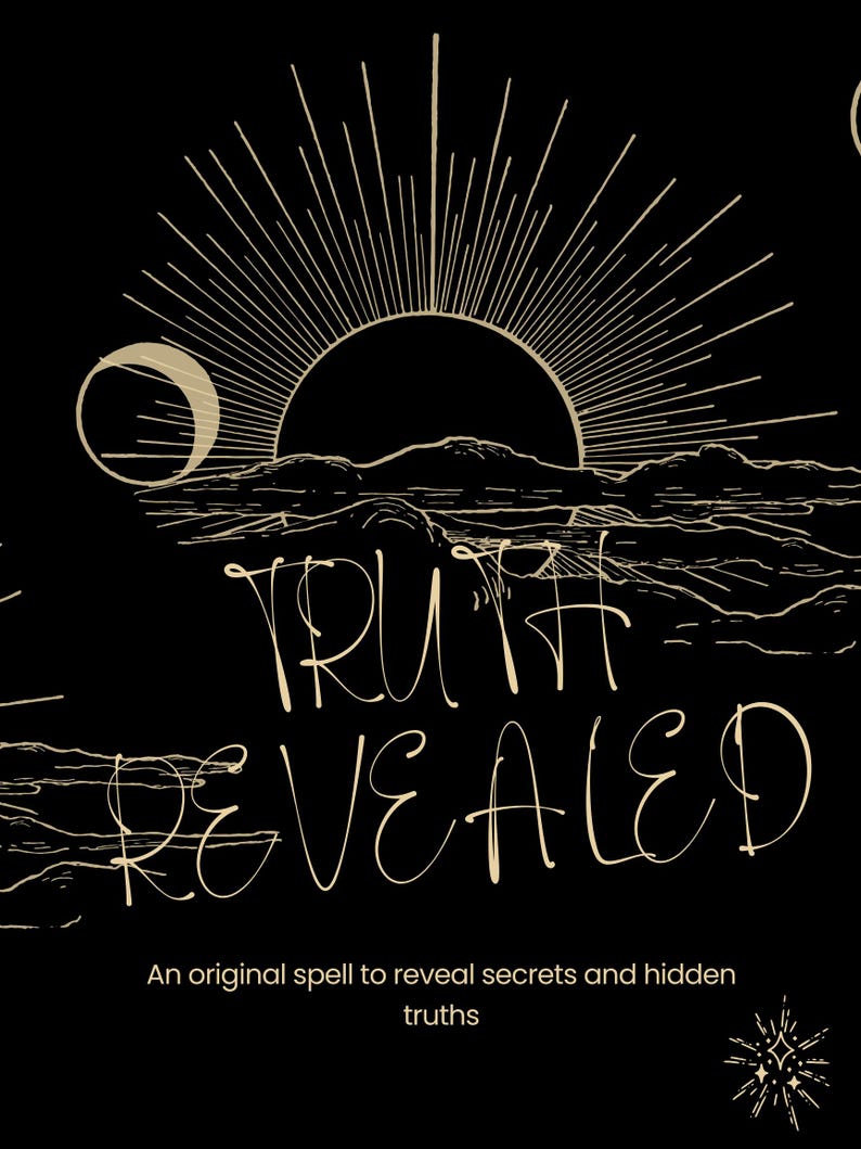 Truth Reveal Spell Tutorial | | Digital Download | Printable | Spell - Etsy
