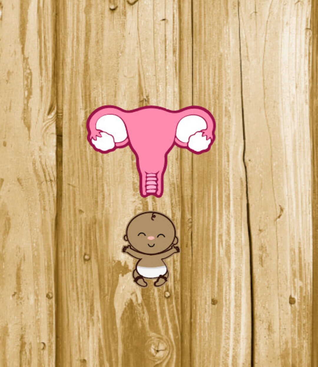 Uterus With Baby SVG for for Uterus With Baby Acrylic Badge Reel Blank ...