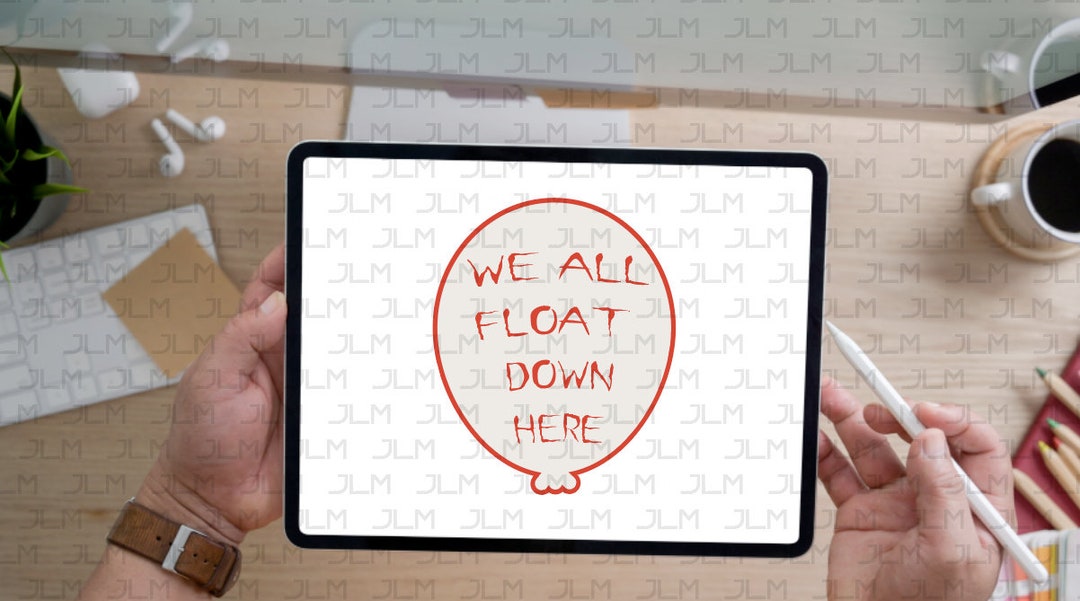 We All Float SVG File for We All Float Acrylic Badge Reel Blank - Etsy