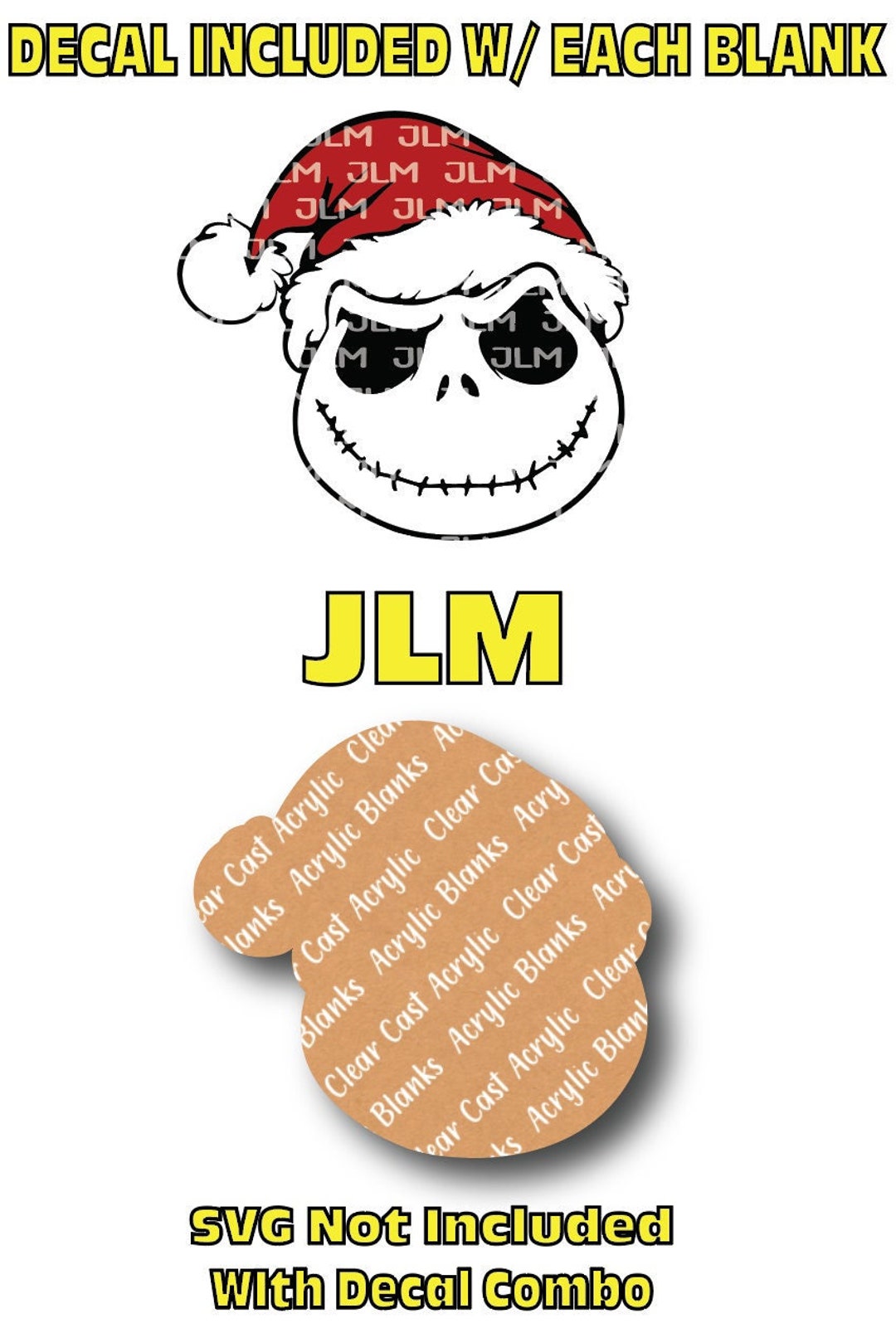 Christmas Jack Blank W/decal - Etsy