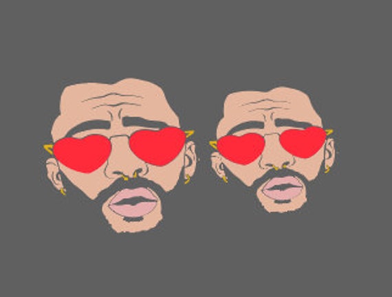 Bad Bunny Face SVG para Bad Bunny Face Acrylic Blank. | Etsy México