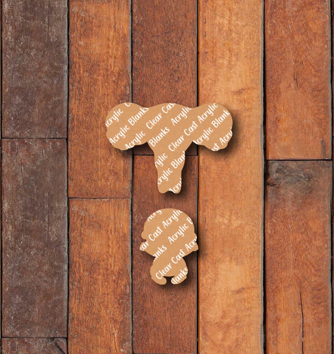 Uterus With Baby Charm Acrylic Blank for Badge Reel - Etsy