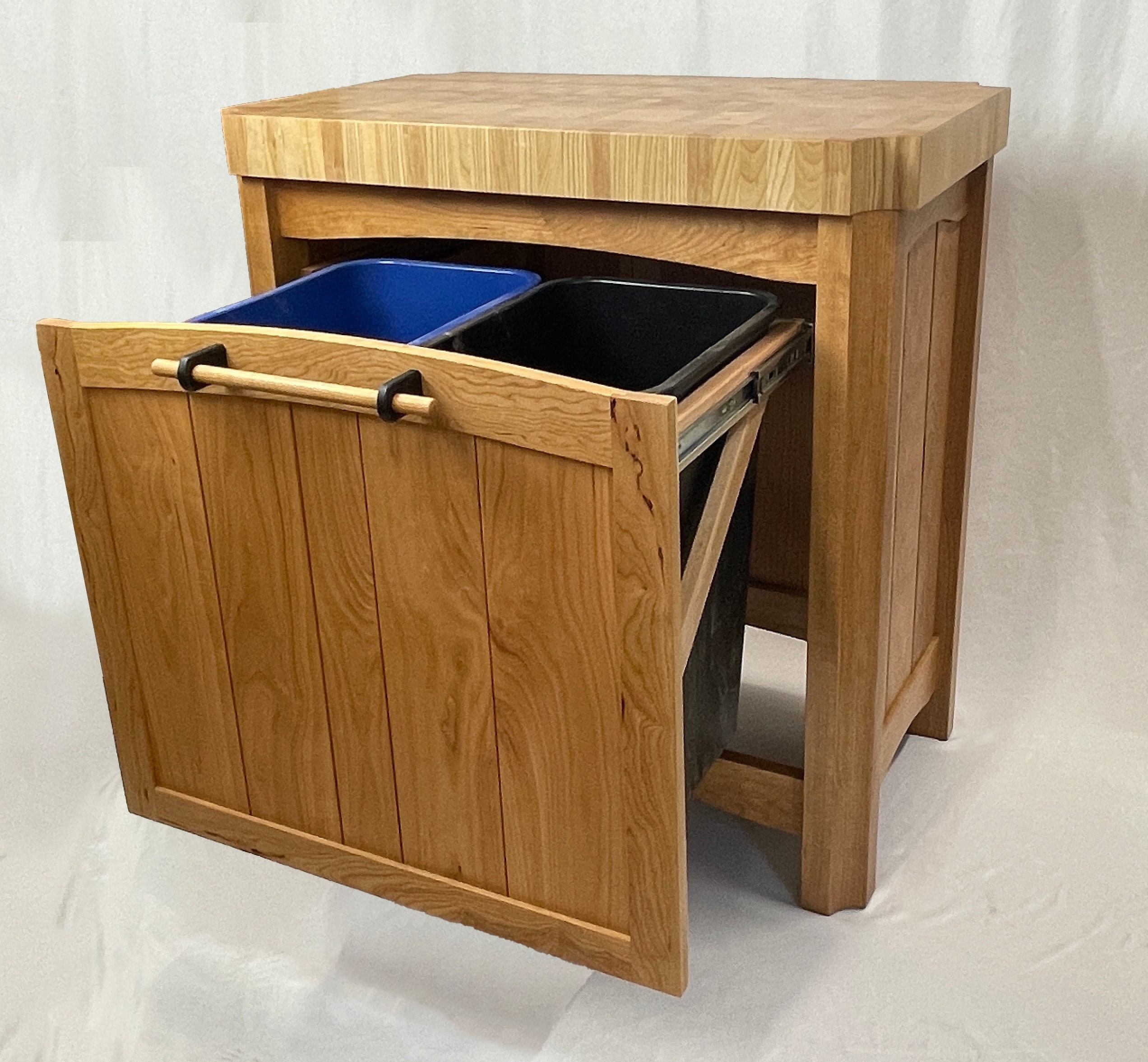 Handcrafted Freestanding Butcherblock Cabinet With Full - Etsy