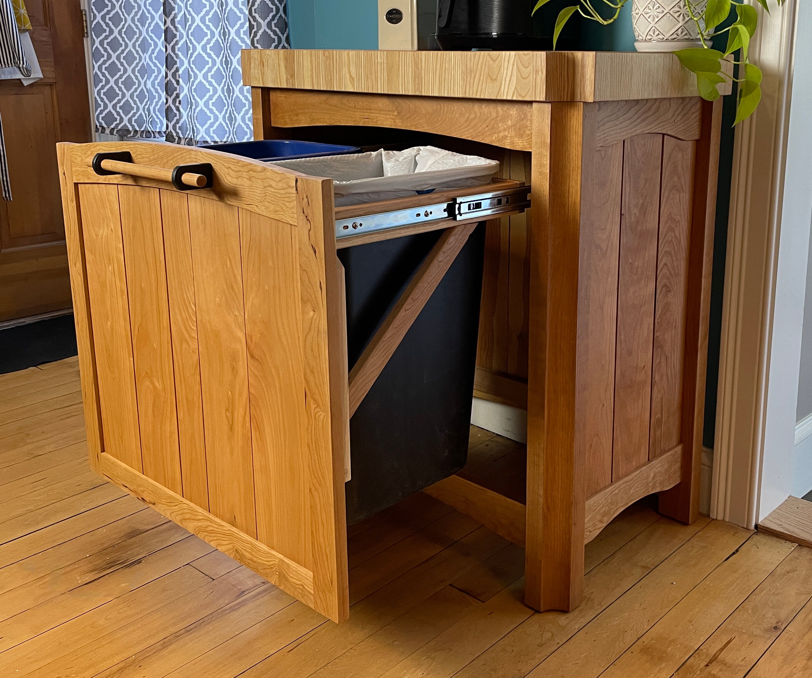 Handcrafted Freestanding Butcherblock Cabinet With Full - Etsy