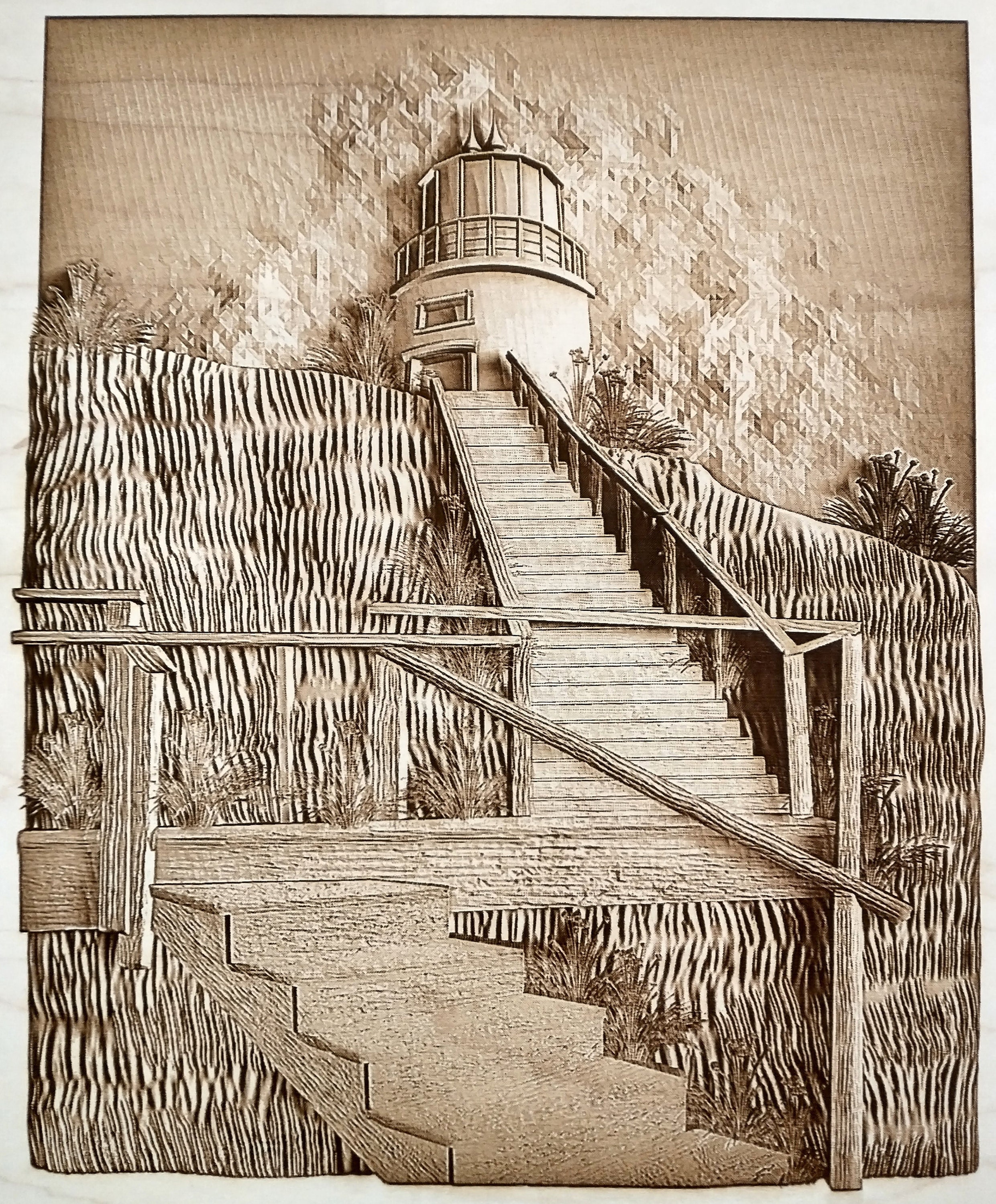 Digital Design File Lighthouse Glowforge Laser Engrave | Etsy