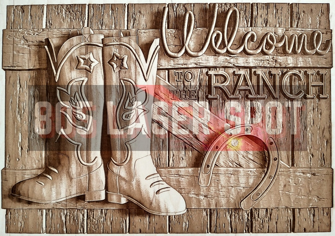 Digital Design File - Welcome to the Ranch - Glowforge - Laser Ready ...