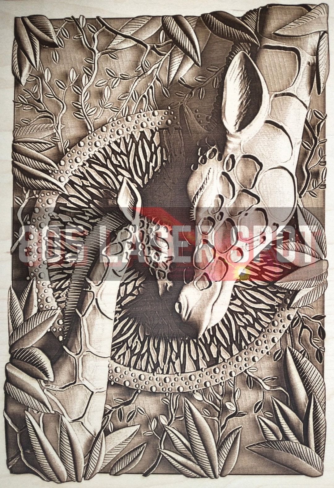 Digital Design File - Giraffe - Glowforge - Laser Ready - Engrave - SVG ...