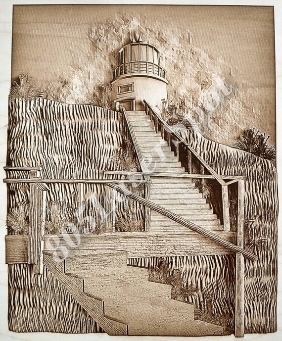 Digital Design File Lighthouse Glowforge Laser Ready | Etsy
