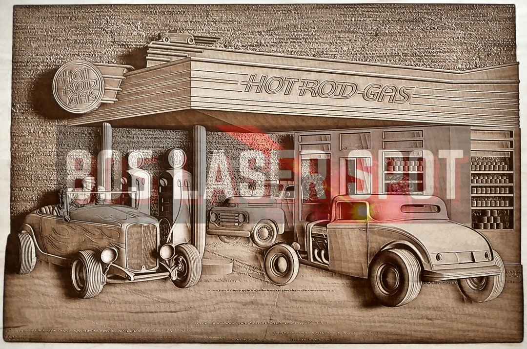 Digital Design File - Hot Rods - Glowforge - Laser Ready - Engrave ...