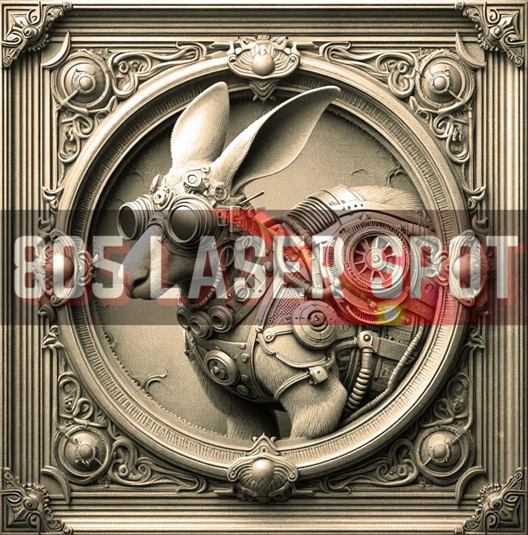Digital Design File - Steampunk Kangaroo 2 - Glowforge - Laser Ready ...