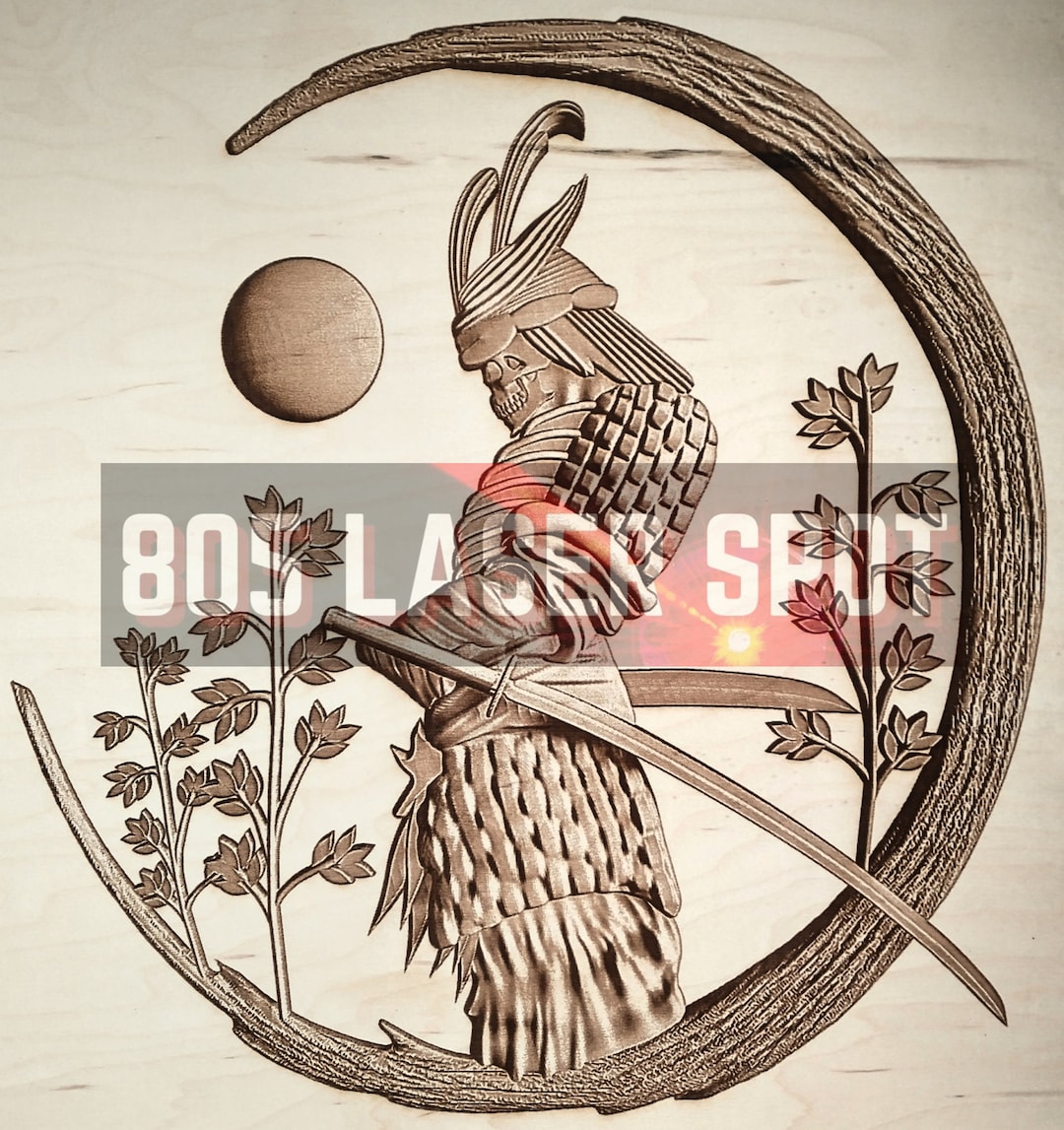 Digital Design File - Samurai - Glowforge - Laser Ready - Engrave - SVG ...