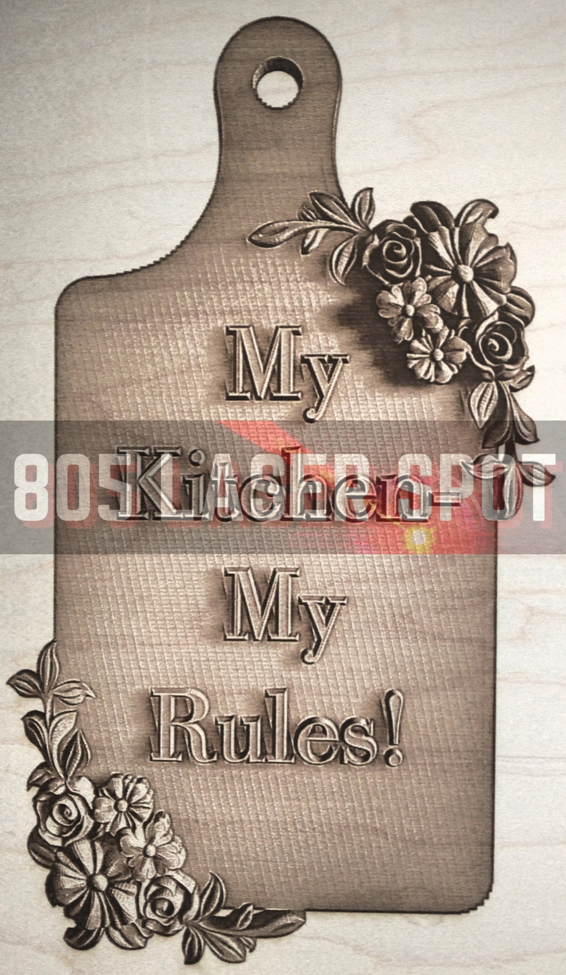 Digital Design File - My Kitchen My Rules - Glowforge - Laser Ready ...