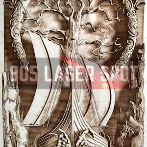 Digital Design File - Drakkar Ship - Glowforge - Laser Ready - Engrave ...