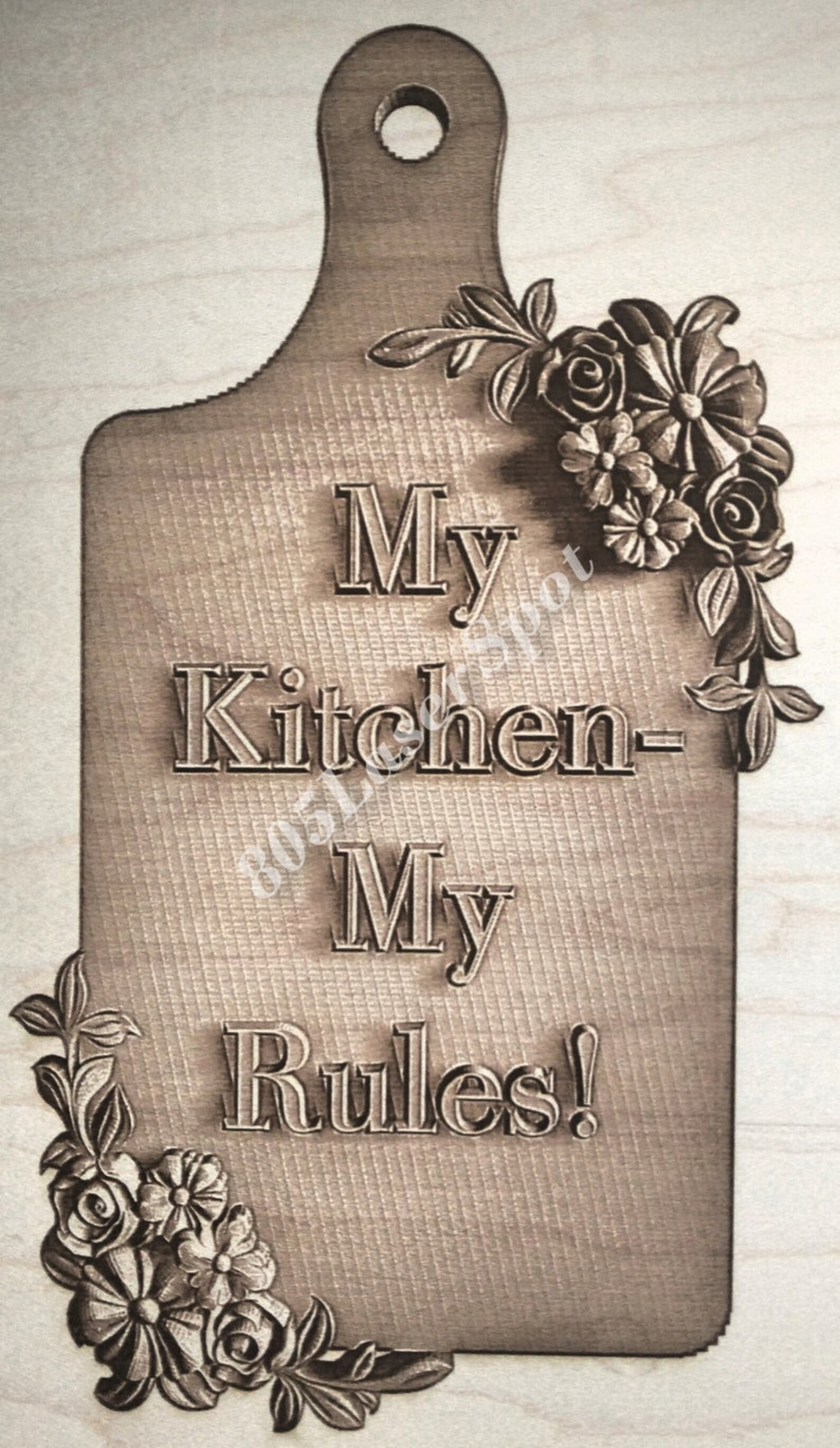 Digital Design File My Kitchen My Rules Glowforge Laser | Etsy