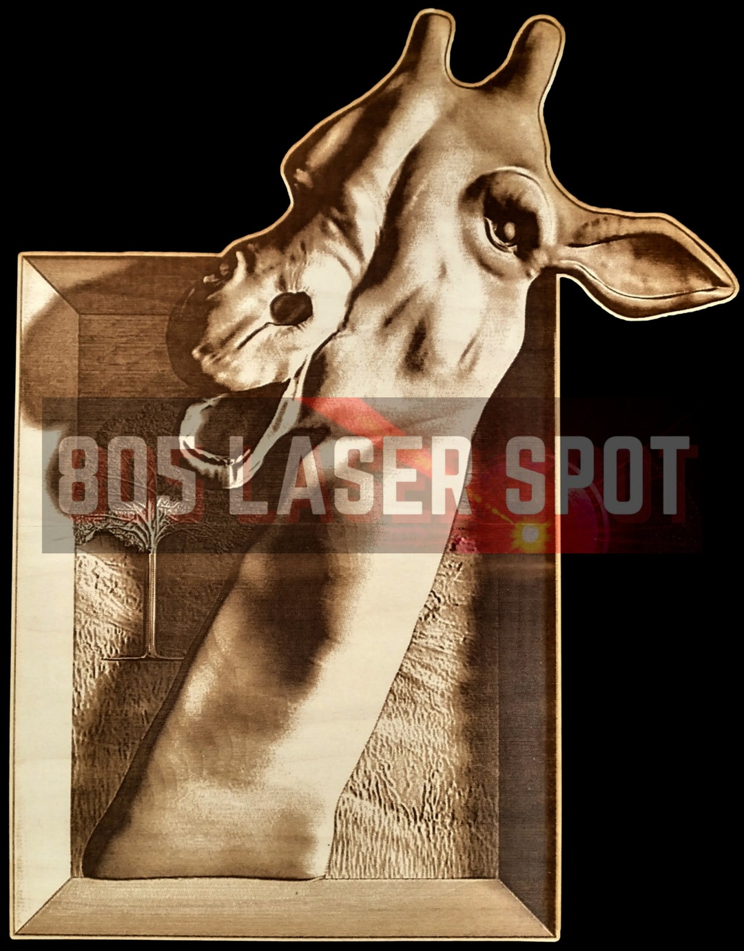 Digital Design File - Giraffe - Glowforge - Laser Ready - Engrave - SVG ...