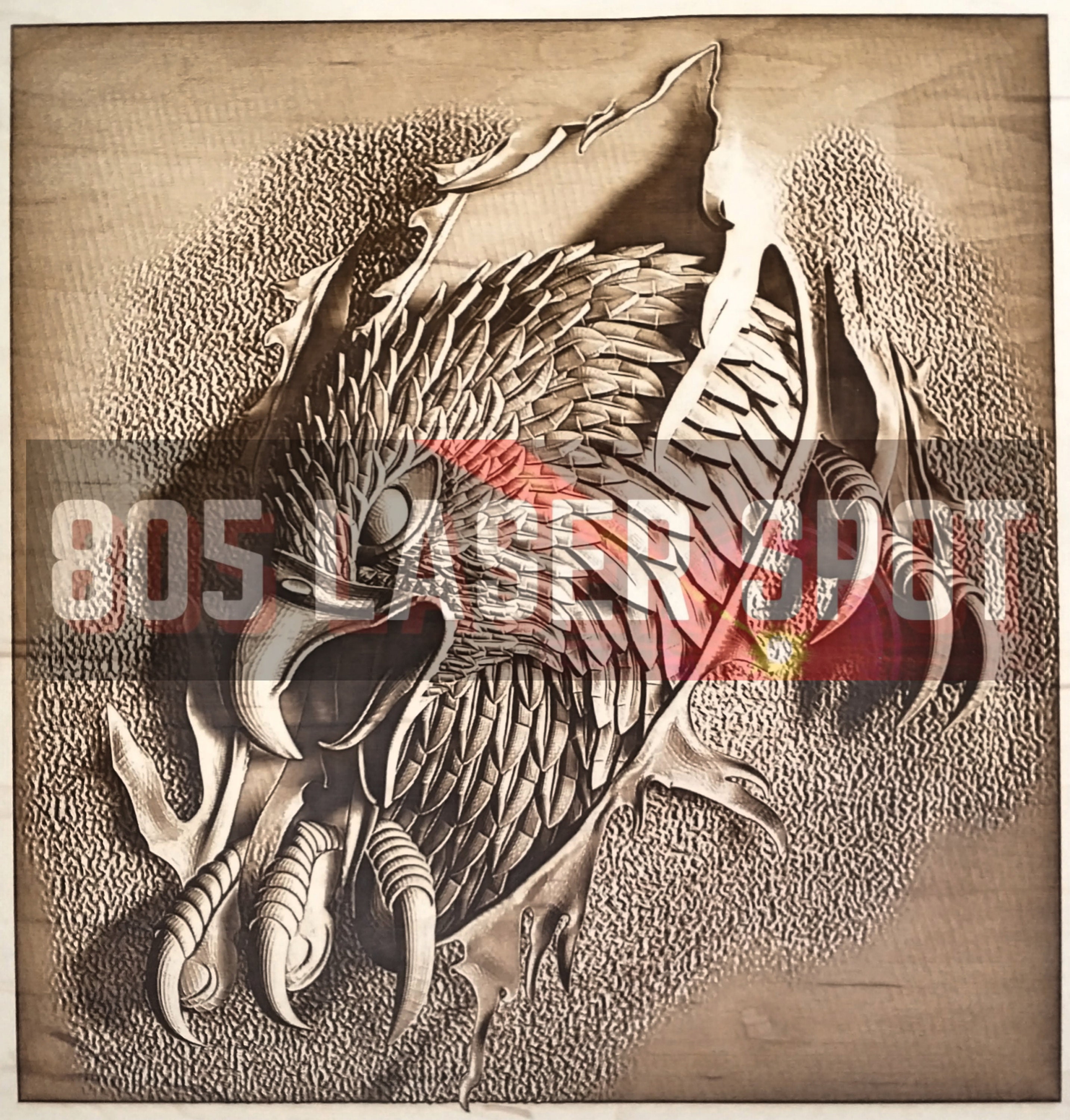 Digital Design File Eagle Claws Glowforge Laser Ready - Etsy