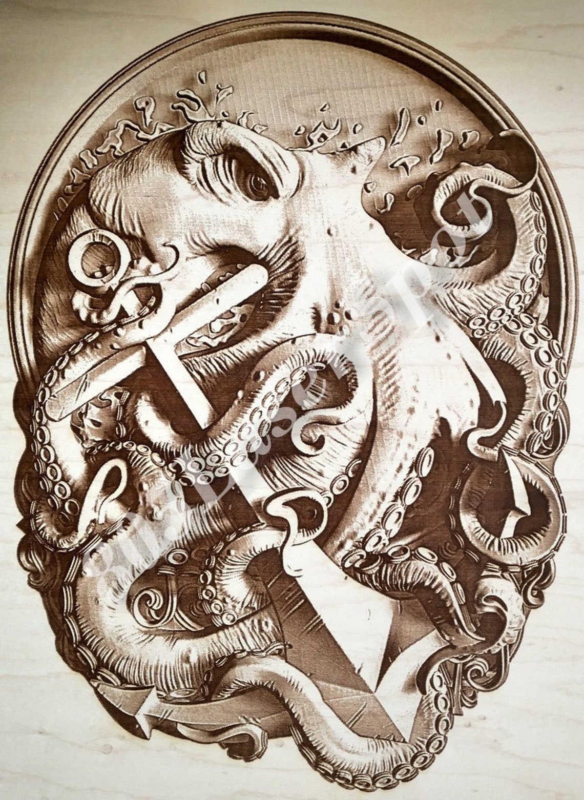 Digital Design File Octopus Glowforge Laser Ready - Etsy