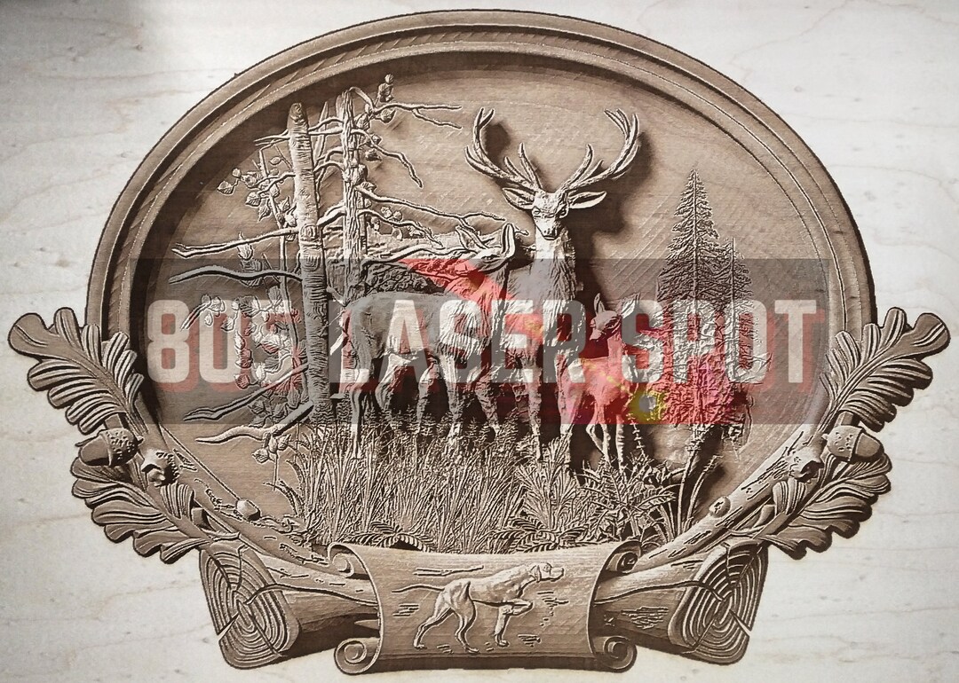 Digital Design File - Deer Family - Glowforge - Laser Ready - Engrave ...