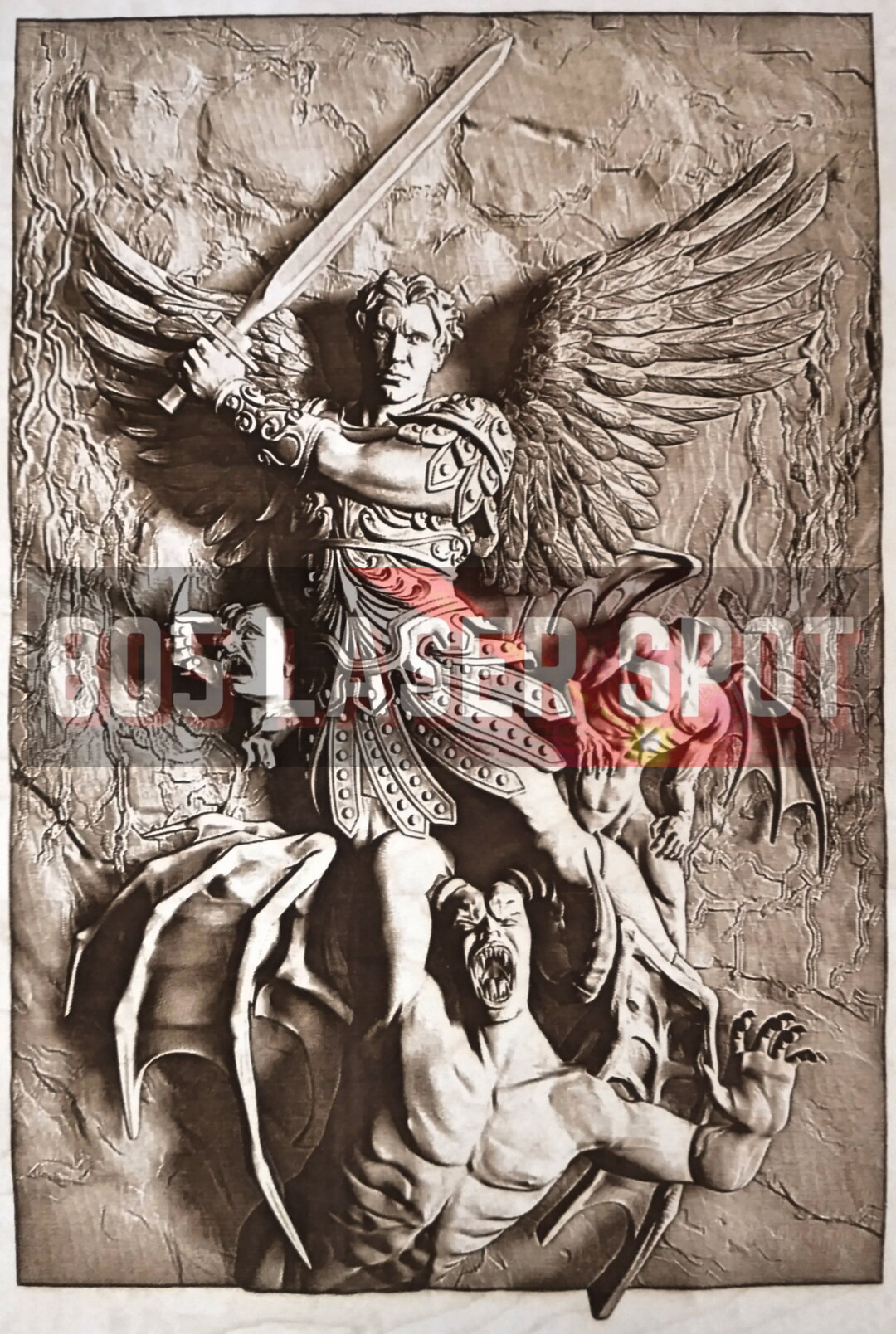 Digital Design File - Archangel Michael - Glowforge - Laser Ready ...