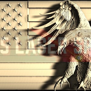 Digital Design File - USA Flag Eagle Bundle - Glowforge - Laser Ready ...